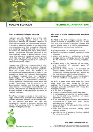 H2O2 VS Bio H2O2 | PDF