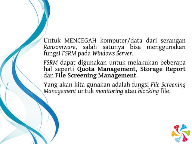Pencegahan Enkripsi Ransomware dengan FSRM Windows | PPT