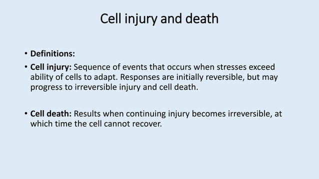DPT - Cell injury and Cell death | PPTX | Chemistry | Science
