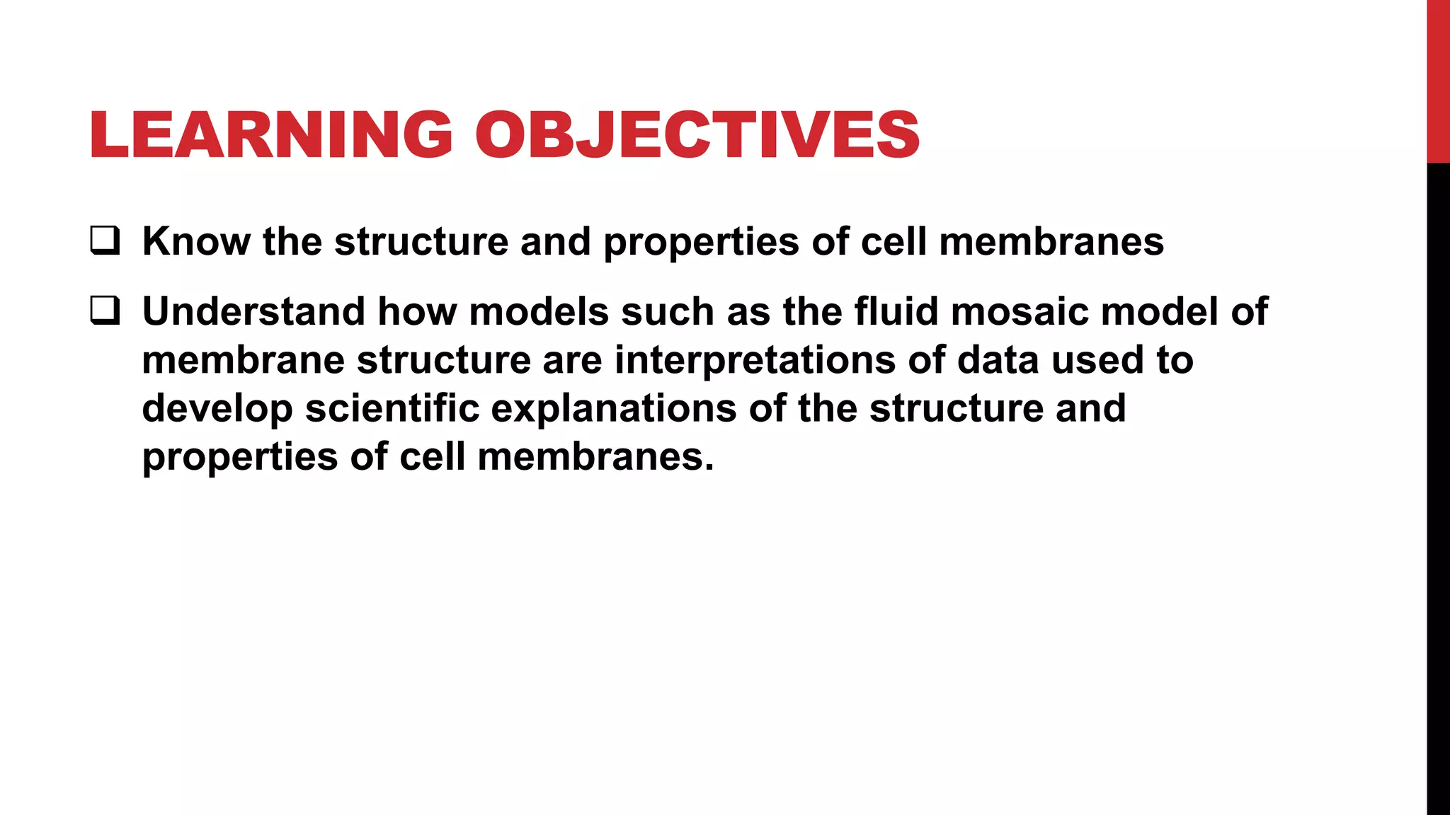 AS Biology - CELL MEMBRANES | PPTX