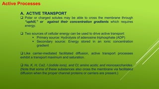 CELL TRANSPORT PROCESS | PPTX