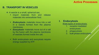 CELL TRANSPORT PROCESS | PPTX