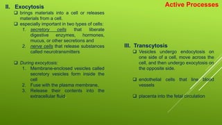 CELL TRANSPORT PROCESS | PPTX