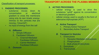 CELL TRANSPORT PROCESS | PPTX