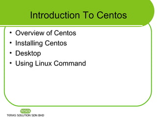 1. centos tutorial | PPT