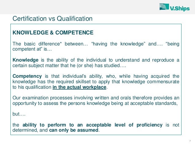 Certification Qualification