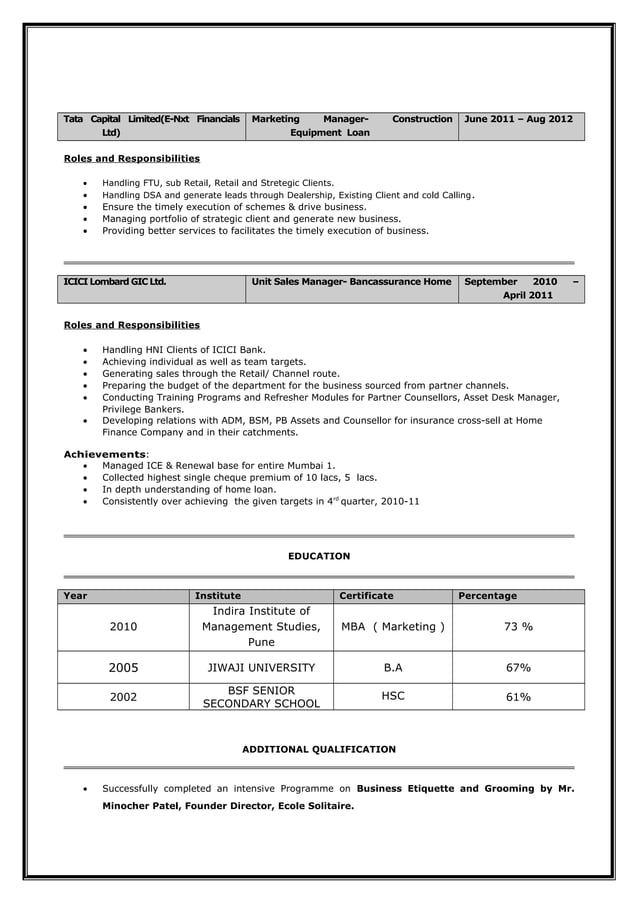 satish resume - New | DOC | Business Administration | Business