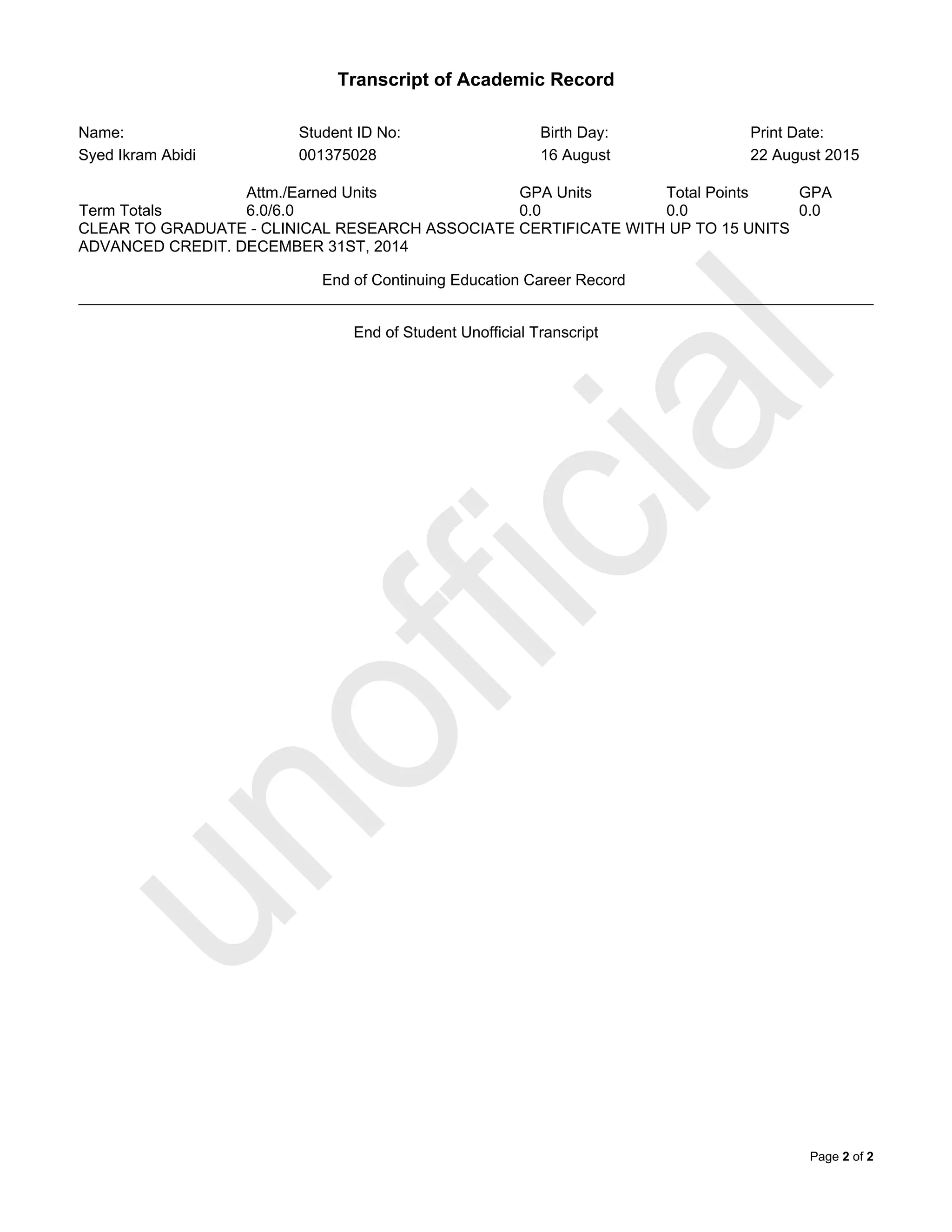 Clinical Research Transcript | PDF