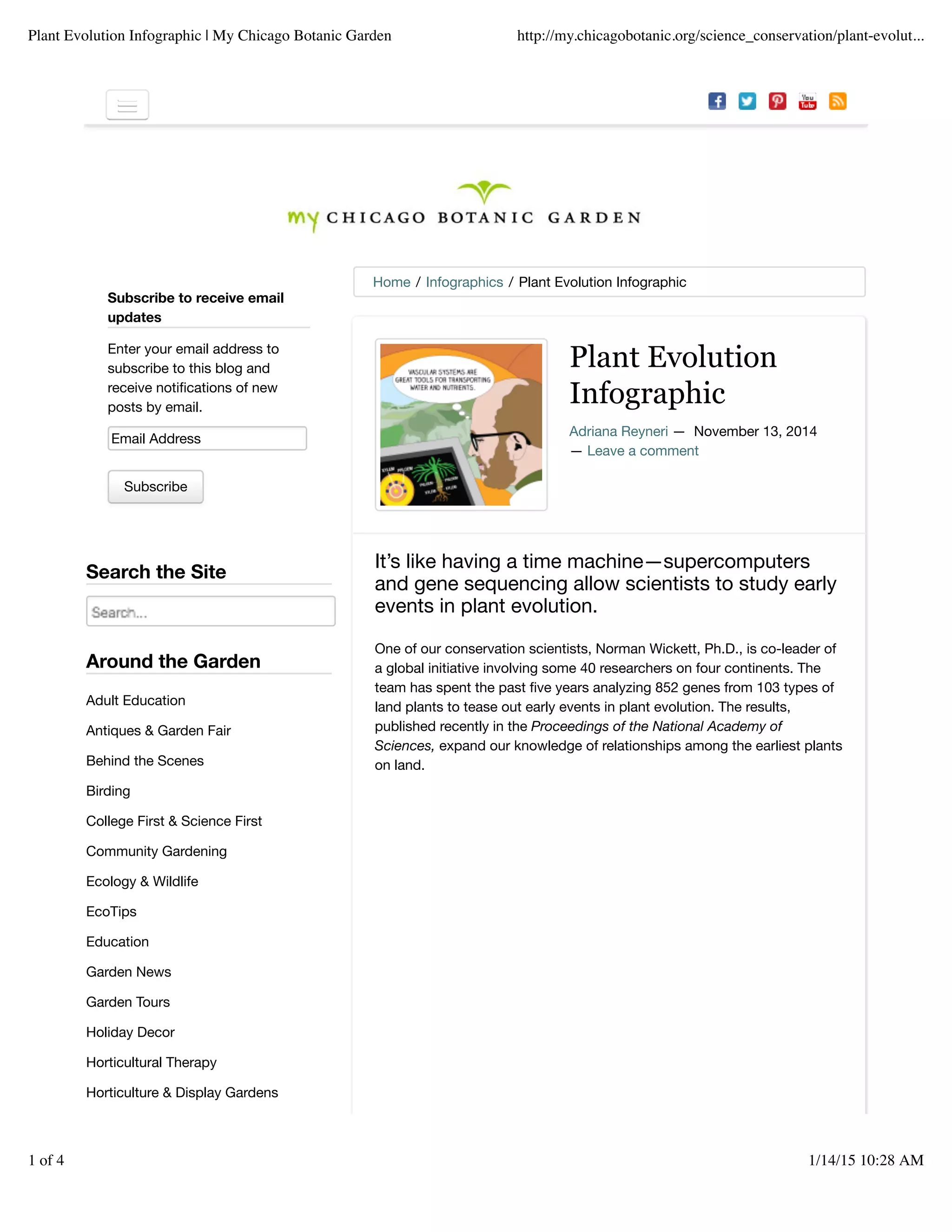 Plant Evolution Infographic | My Chicago Botanic Garden | PDF ...