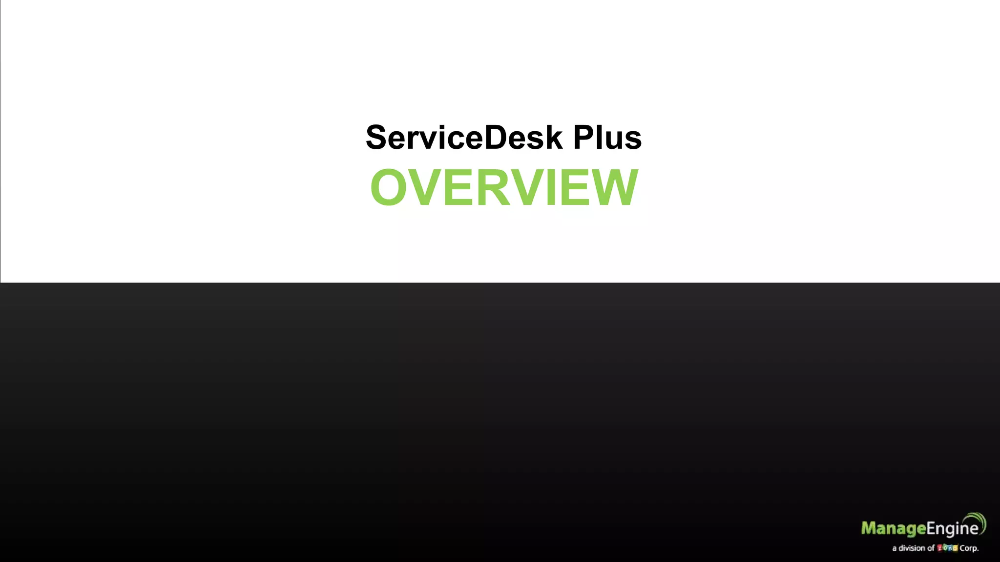 servicedesk-plus-overview | PPT