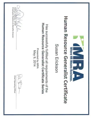 HR Generalist Certificate | PDF