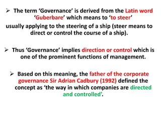Evolution Of Corporate Governance | PPTX