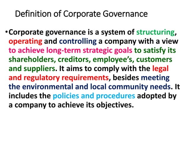 Evolution Of Corporate Governance | PPTX | Business Administration ...