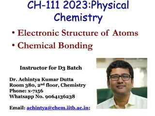 chemistry cousre lecture slides from iitb | PPTX