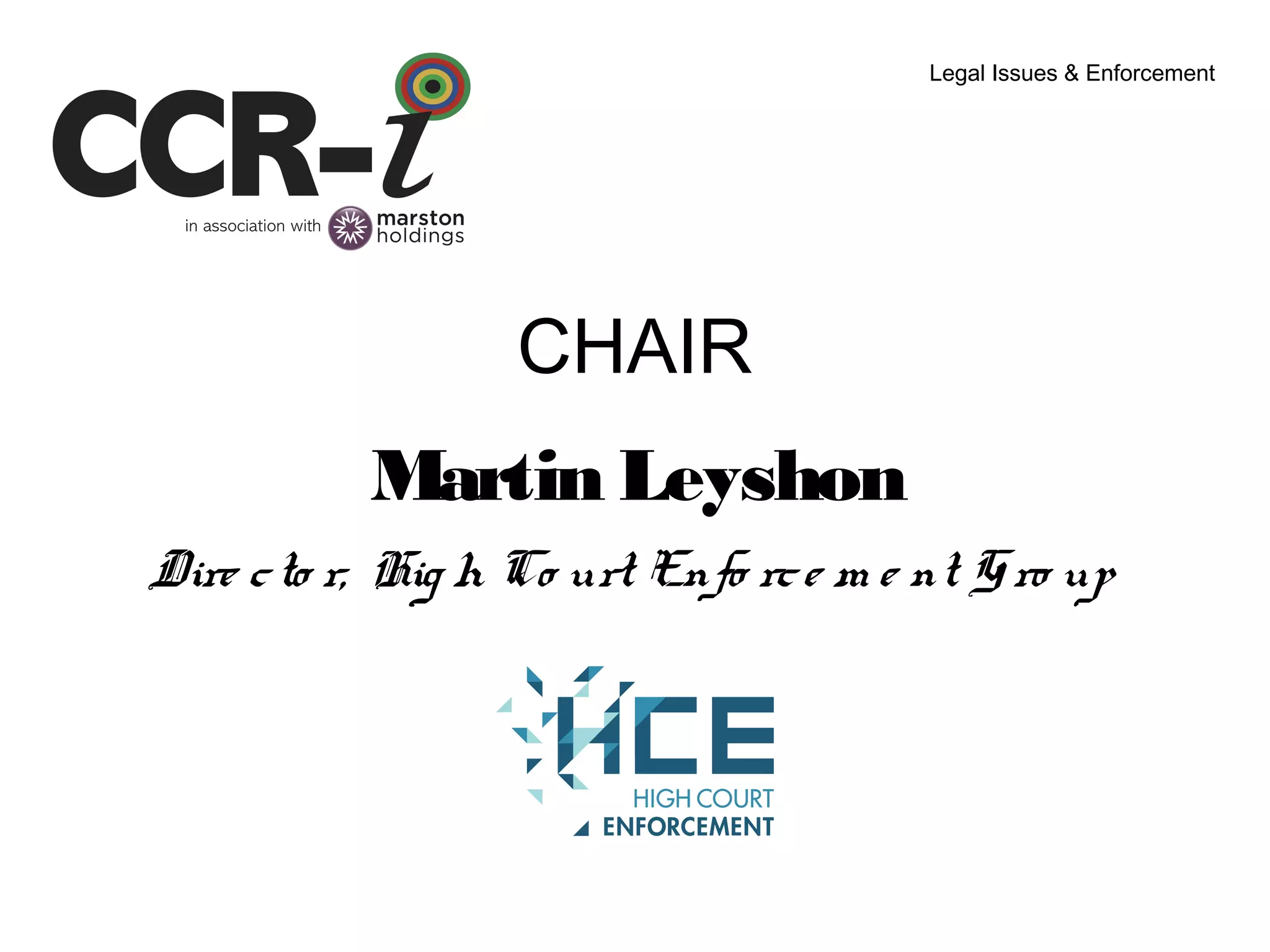 1 chair martin leyshon - legal | PPT