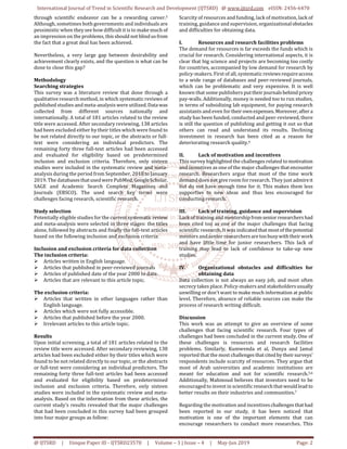 Challenges Confronting Scientific Research A Systematic Review | PDF