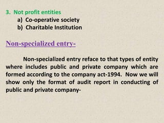 Audits of Different types of Entity | PPT