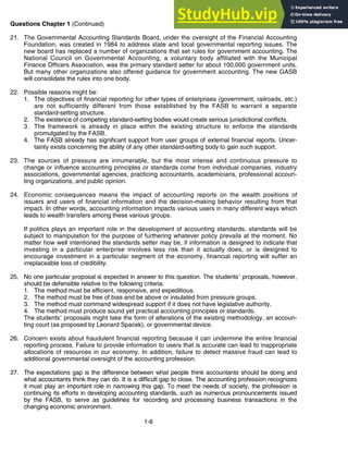 1 CHAPTER 1 Financial Accounting And Accounting Standards ASSIGNMENT ...