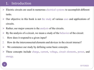 Fundamentals of Electric Circuits: Charge, Current, Voltage, and Power ...