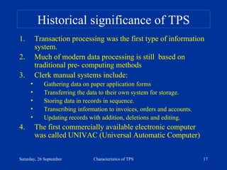 TPS Characteristics | PPT