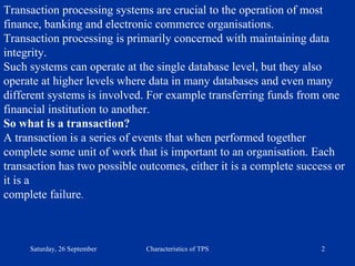 TPS Characteristics | PPT