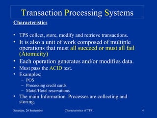 TPS Characteristics | PPT