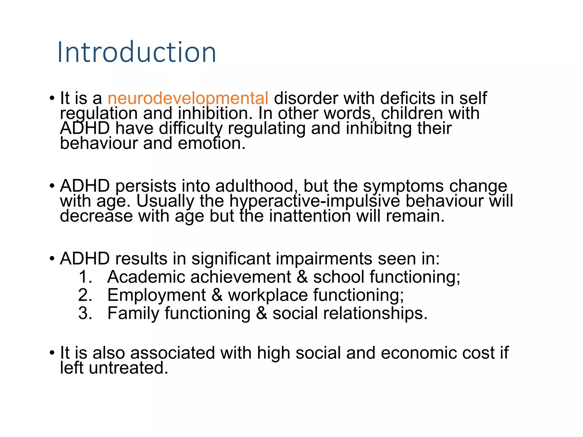1 characteristics and definition of adhd | PDF