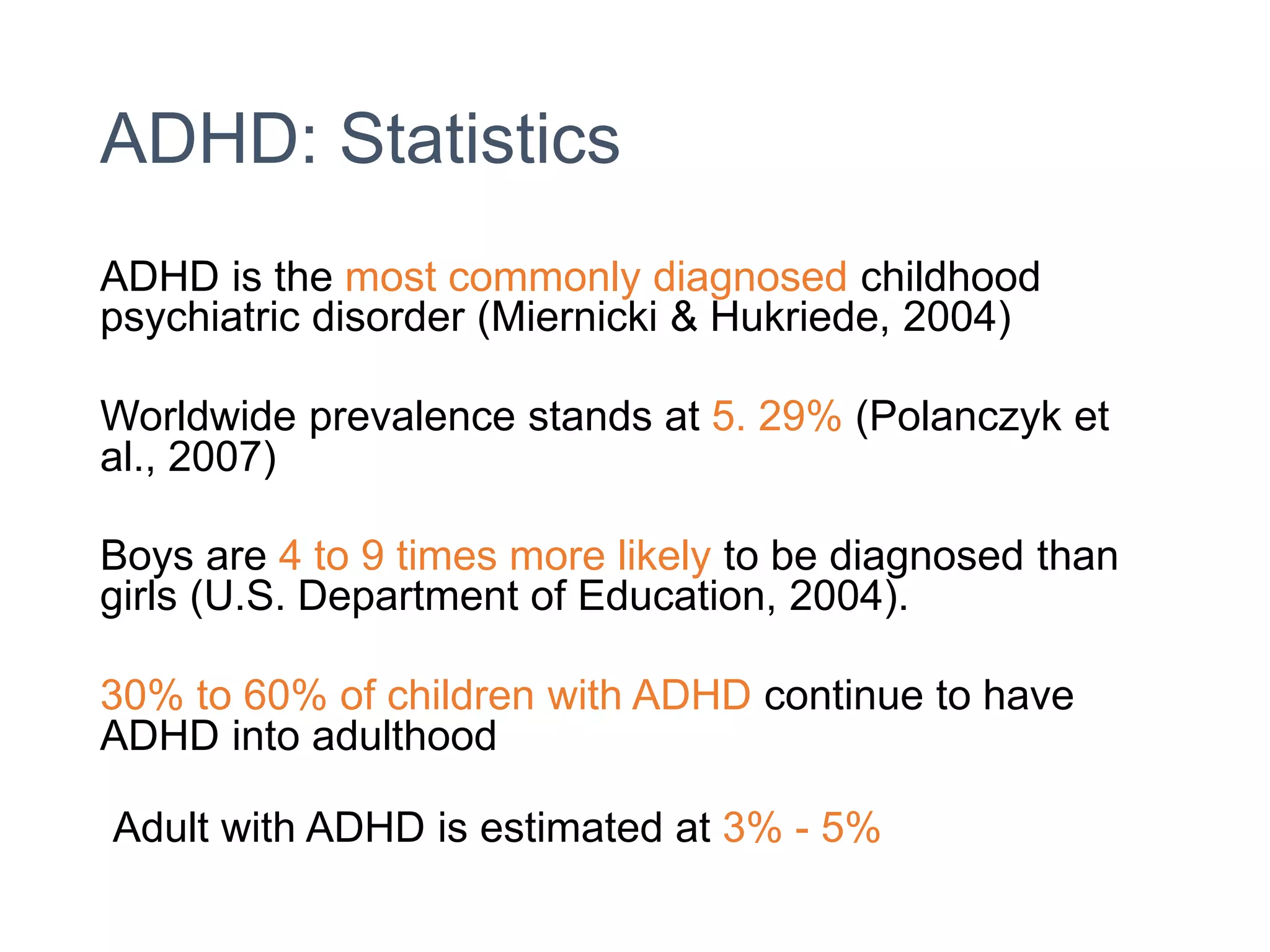1 characteristics and definition of adhd | PDF