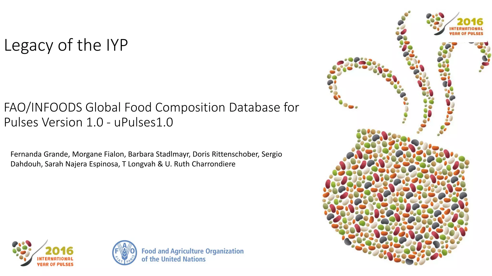FAO/INFOODS Global Food Composition Database for Pulses | PDF