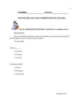 Banco de Lecturas | PDF