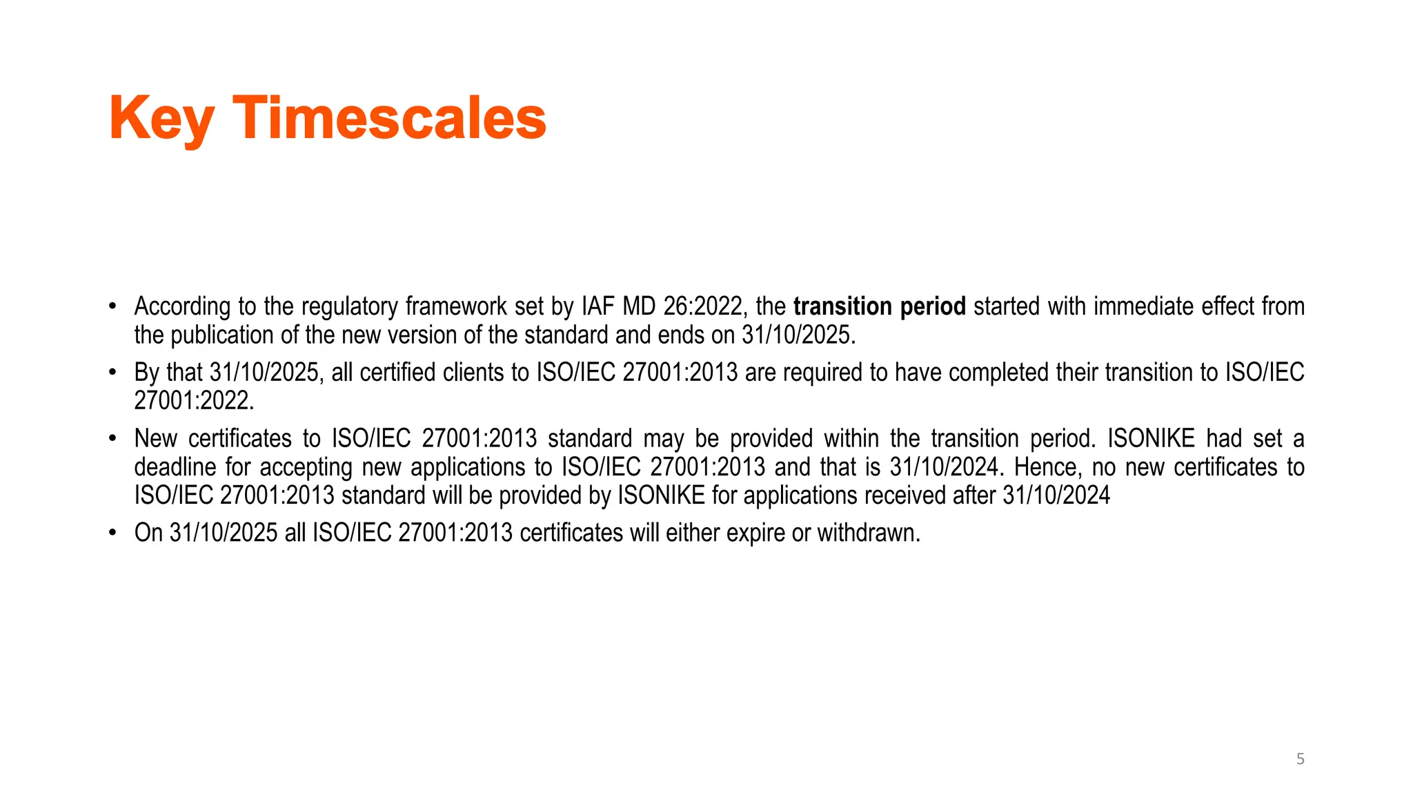 ISO/IEC 27001:2022 Transition Arragements | PDF