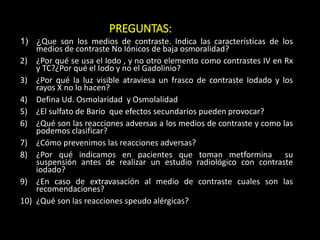 MEDIOS DE CONTRASTE EN RADIOLOGIA ESPECIAL | PDF