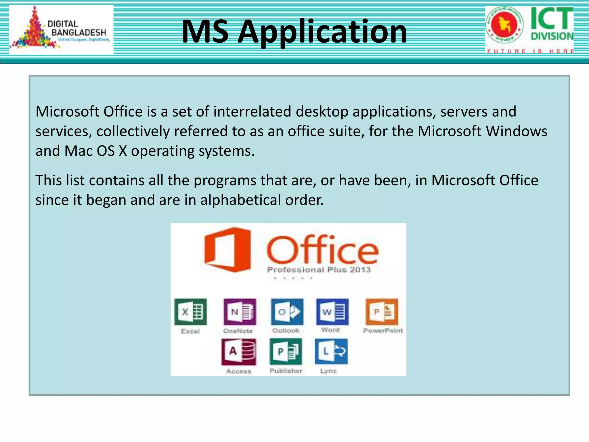 1 class 7 ms office application | PPT