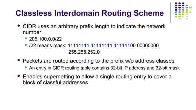 1 class interdomain routing .ppt TCP works | PPT