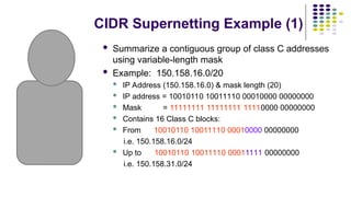 1 class interdomain routing .ppt how it works | PPT