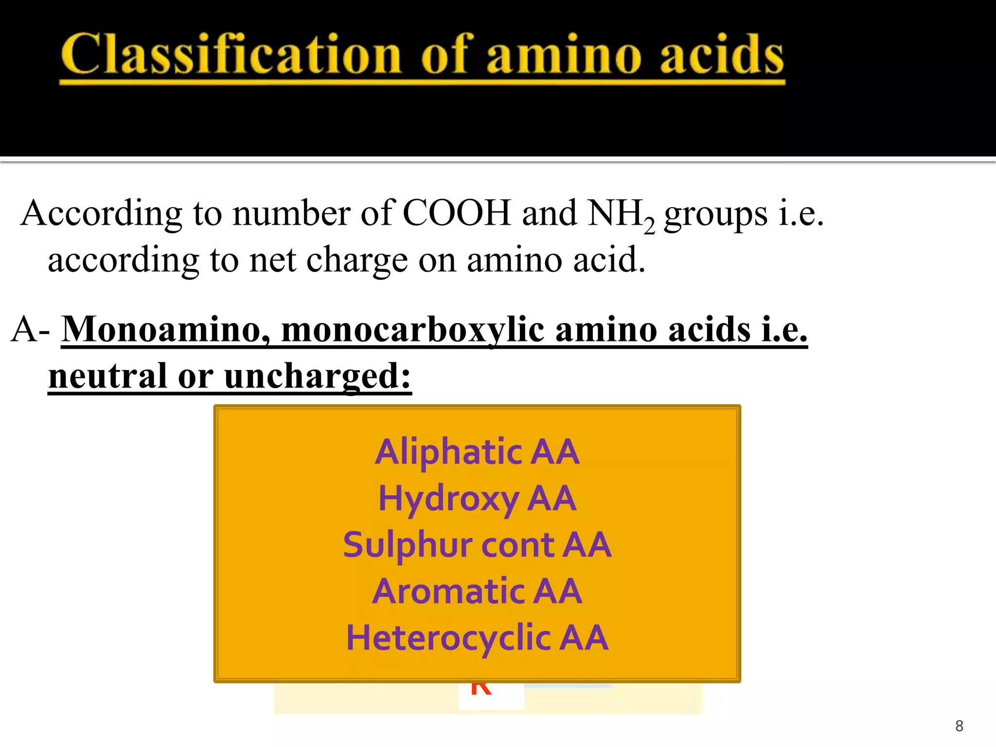 1clssification of amino acids | PPTX