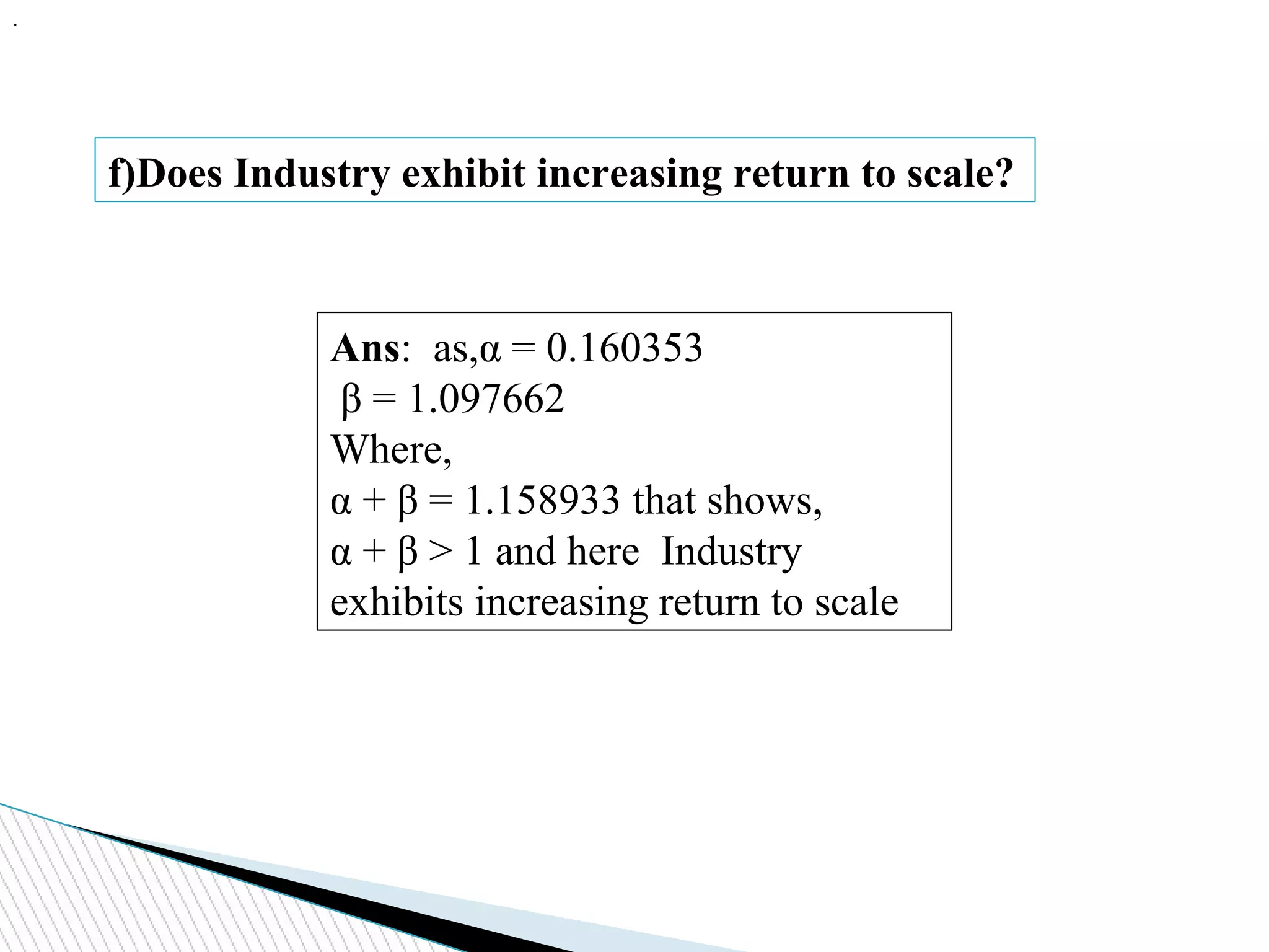 Cobb Douglas production function | PPT