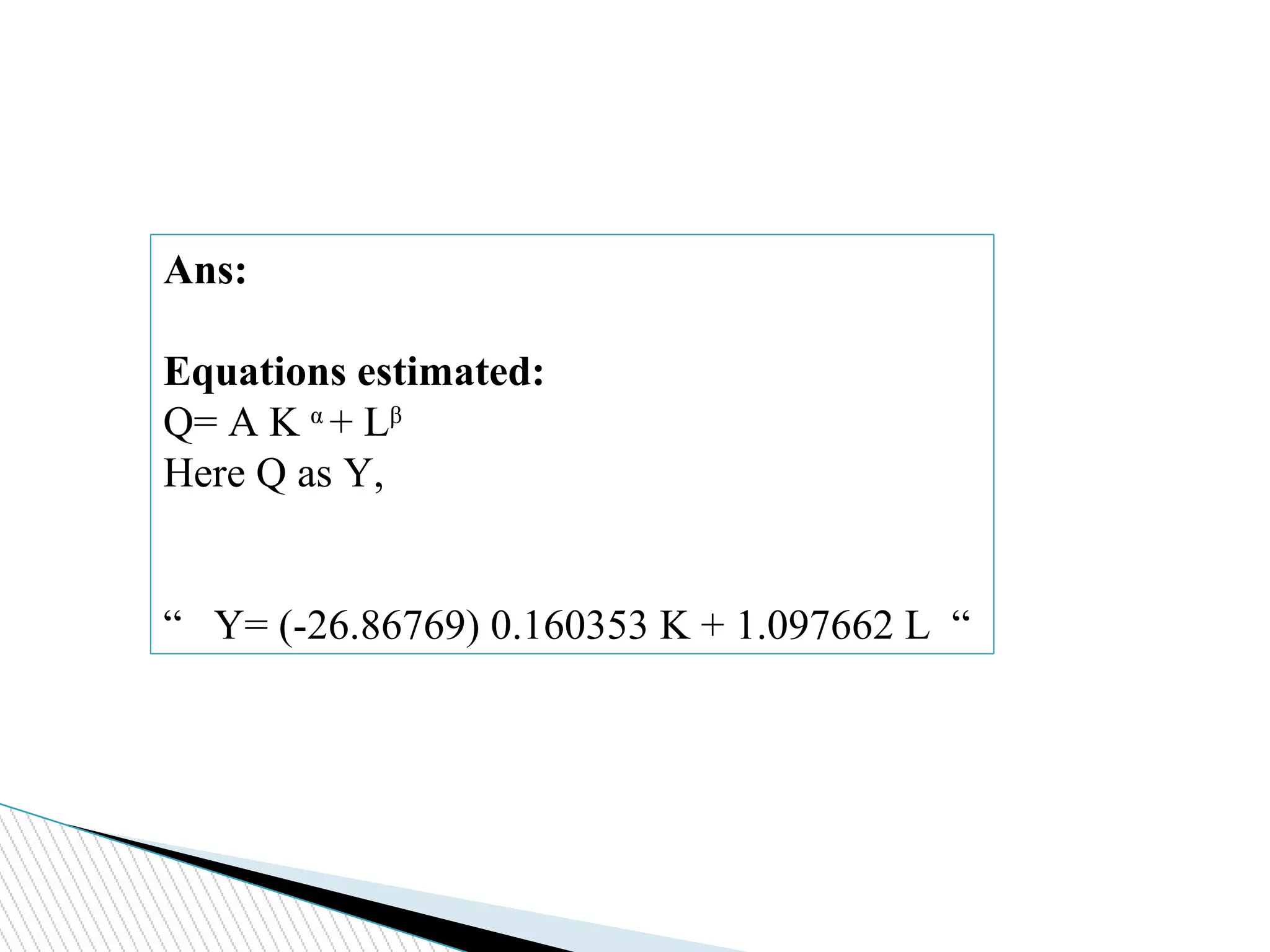 Cobb Douglas production function | PPT