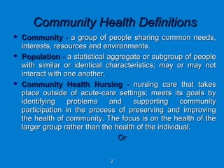 community introduction, characteristics, principles | PPT