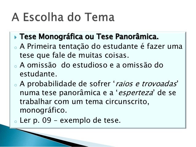 Como se faz uma tese