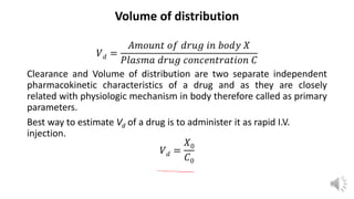 1 compartment model IV bolus administration equation | PPTX