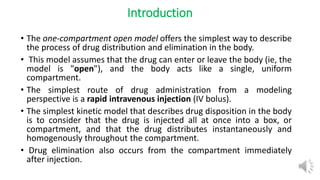 1 compartment model IV bolus administration equation | PPTX