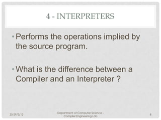 Compiler Engineering Lab#1 | PPTX | Programming Languages | Computing