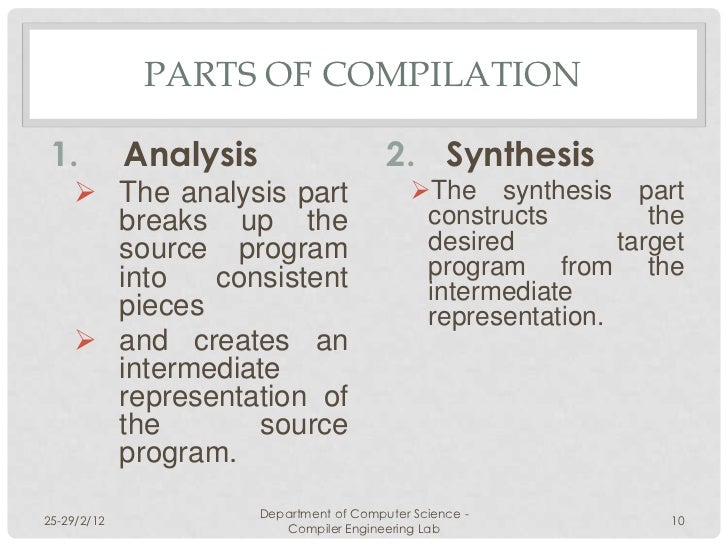 Compiler Engineering Lab#1 Compiler Engineering Lab#1