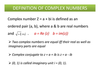 1 complex numbers | PDF