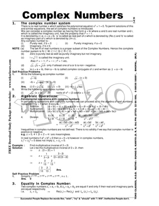 1 complex numbers part 1 of 3 | PDF