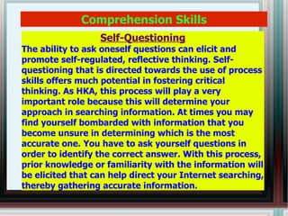 1 Comprehension Skills | ODP