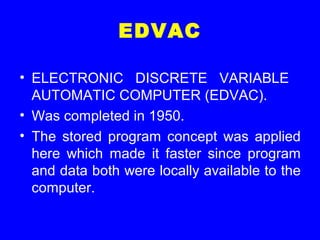Electronic Discrete Variable Computer