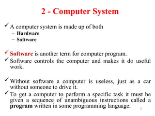 Computer System and its organization with different generations | PPT