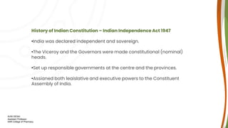Indian Constitution - History of INDIA.pptx